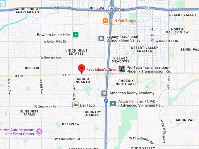 16. fast eddie's diner map