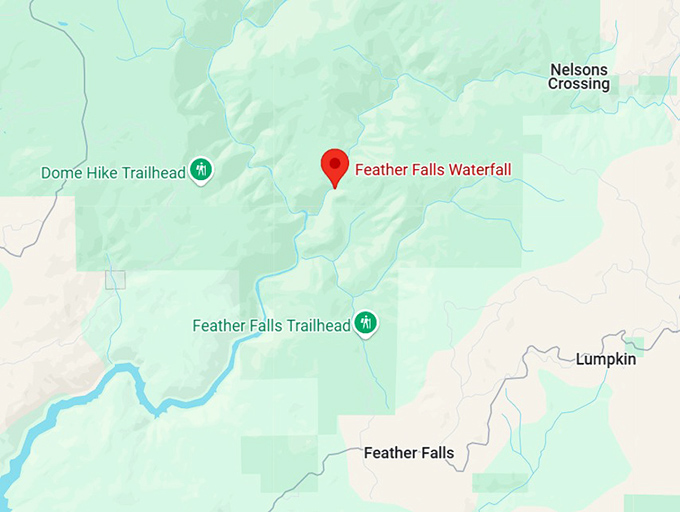 feather falls map