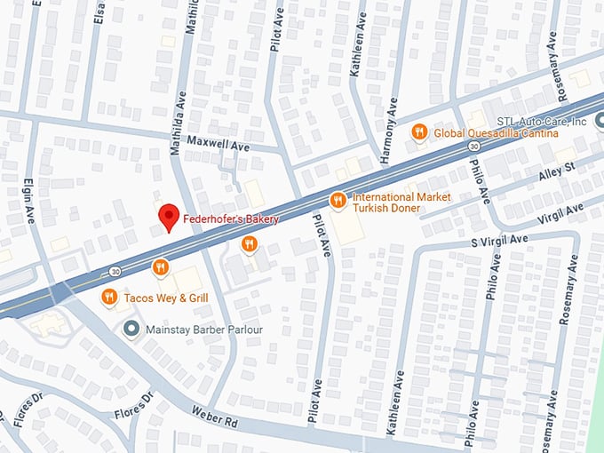 16. federhofer's bakery map