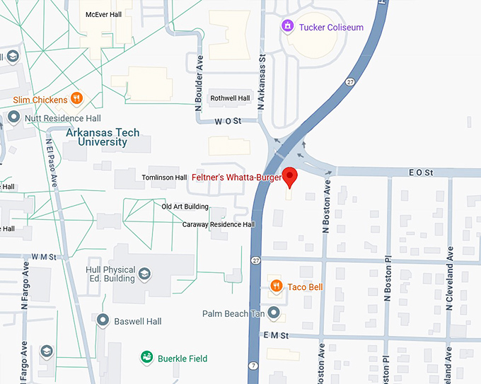 16. feltner's whatta burger map