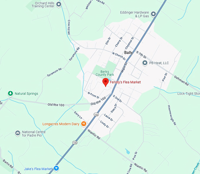 16. fensty's flea market map