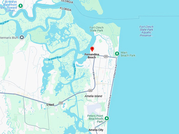 16. fernandina beach fl map