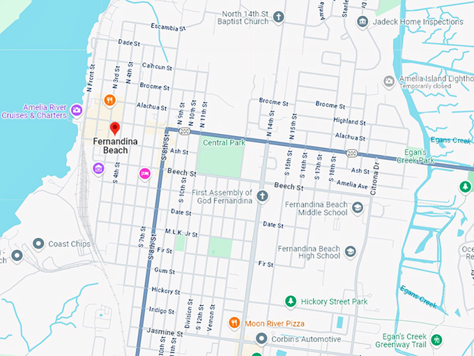 16. fernandina beach florida map