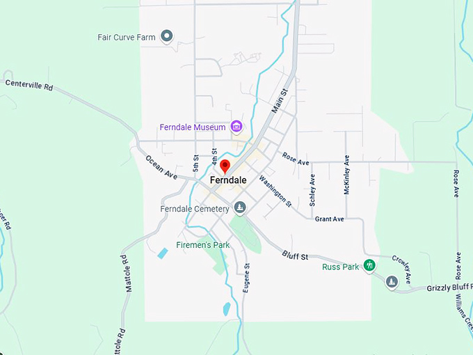 16. ferndale ca map