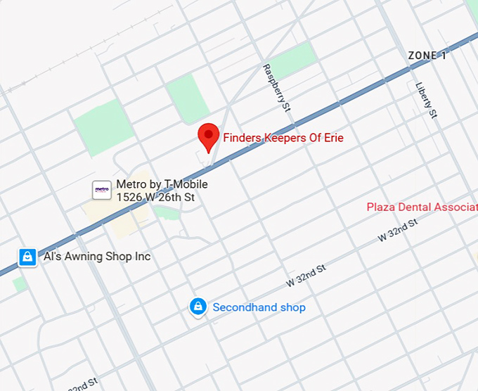 16. finders keepers of erie map