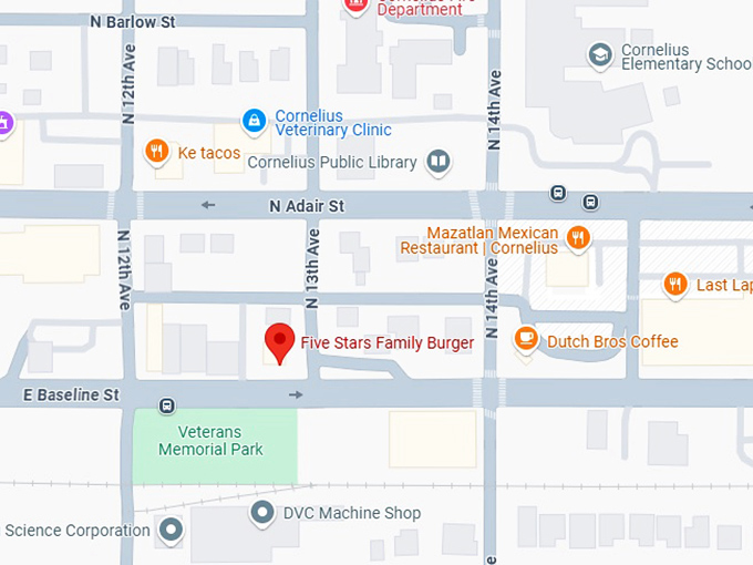 16. five stars family burger map