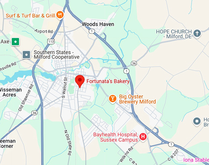 16. fortunata&rsquo;s bakery map