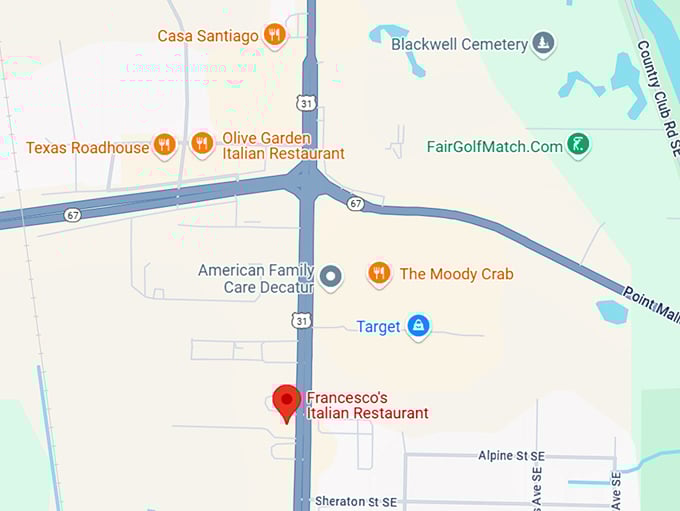 16. francesco's italian restaurant map