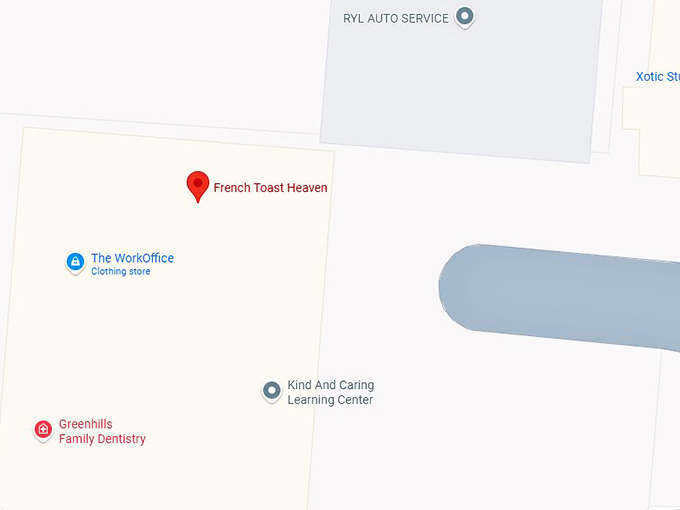 16. french toast heaven map