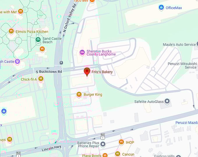 16. fritz's bakery map