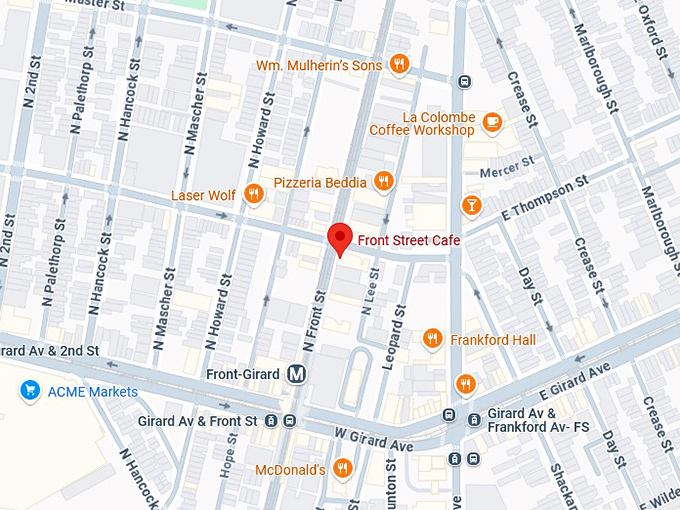 16. front street cafe map