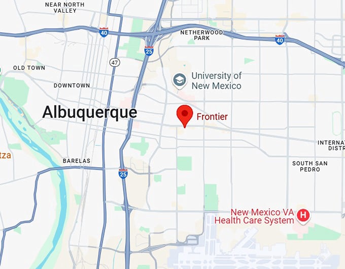 16. frontier diner map