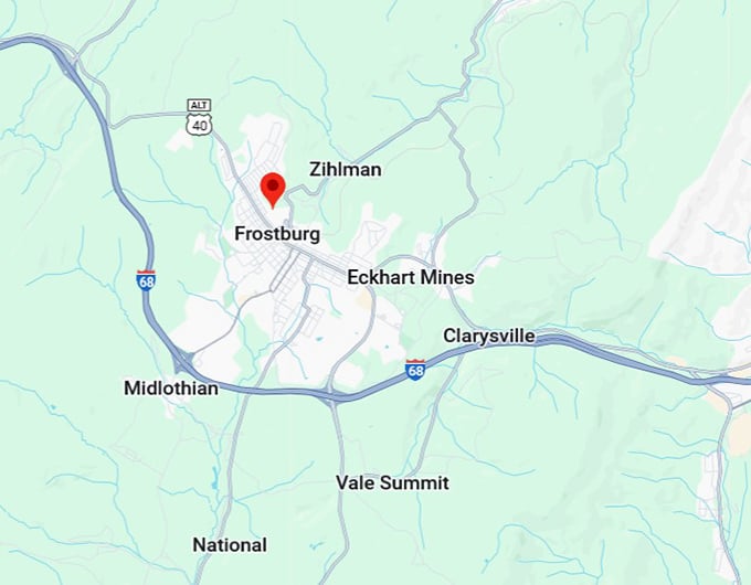 16. frostburg map