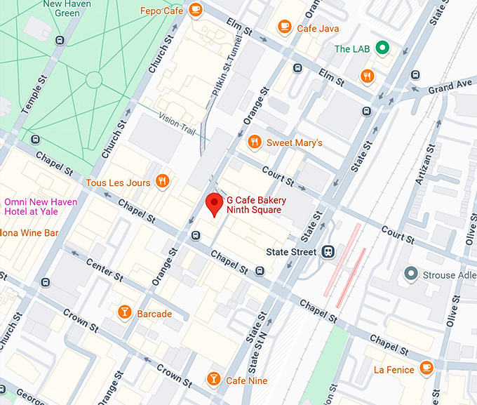 16. g cafe bakery ninth square map