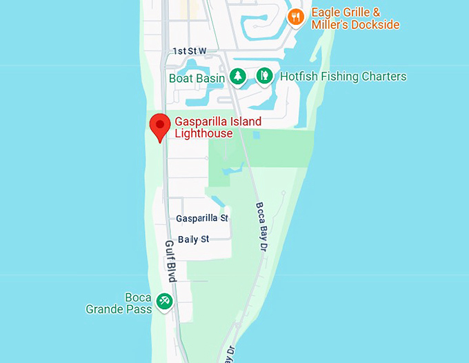 16. gasparilla island lighthouse map