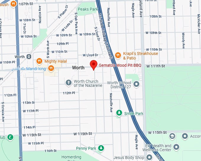 16. gemato's wood pit bbq map