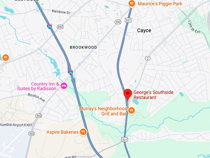 16. george's southside restaurant map