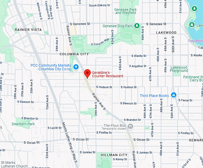 16. geraldine's counter restaurant map