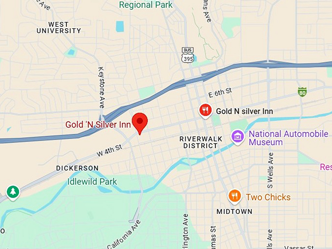 gold 'n silver inn map