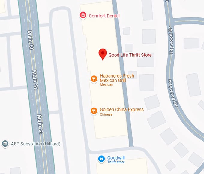 16. good life thrift store map