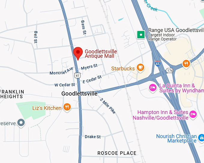 16. goodlettsville antique mall map