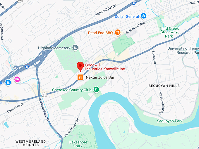 16. goodwill industries knoxville inc. (5020 5307 kingston pike) map