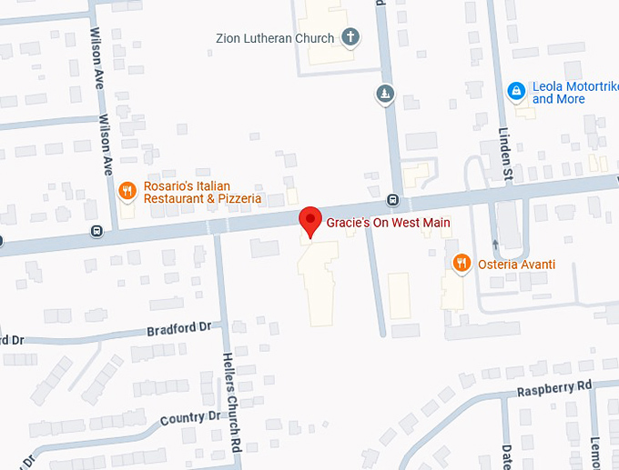 16. gracie's on west main map