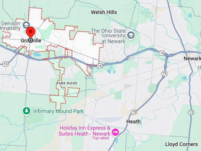 16. granville, oh map