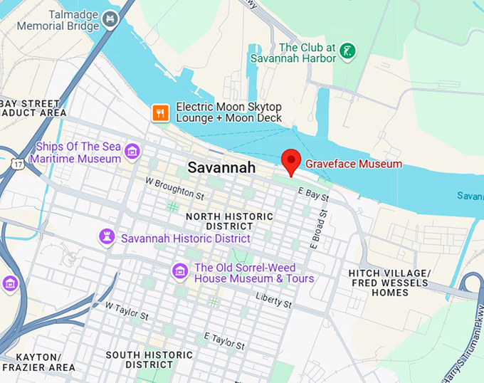 16. graveface museum map