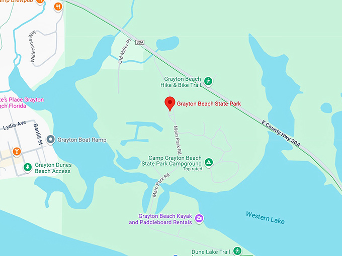 16. grayton beach state park map