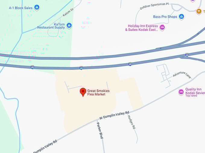 16. great smokies flea market map