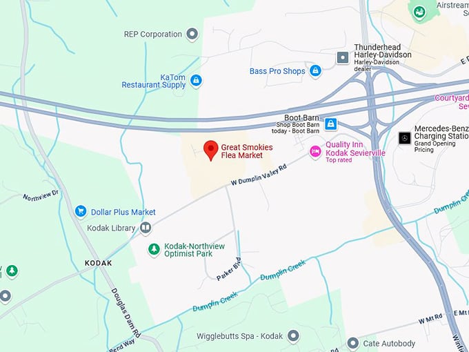 16. great smokies flea market map