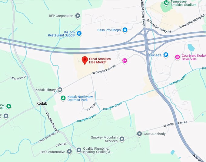 16. great smokies flea market map