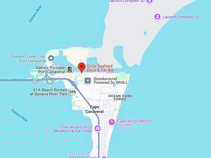 16. grills seafood deck & tiki bar map