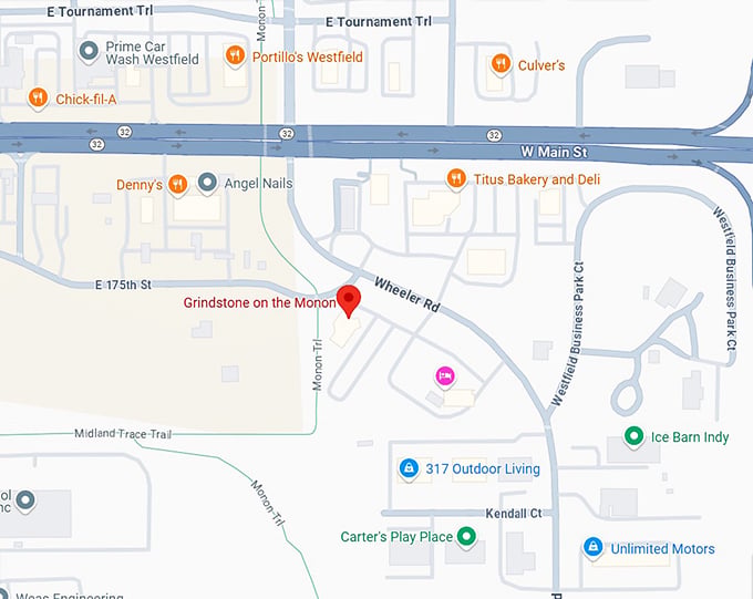 16. grindstone on the monon map