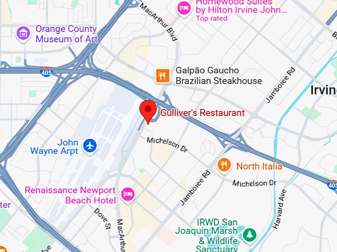 16. gulliver's restaurant map