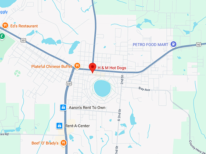 16. h & m hot dogs map