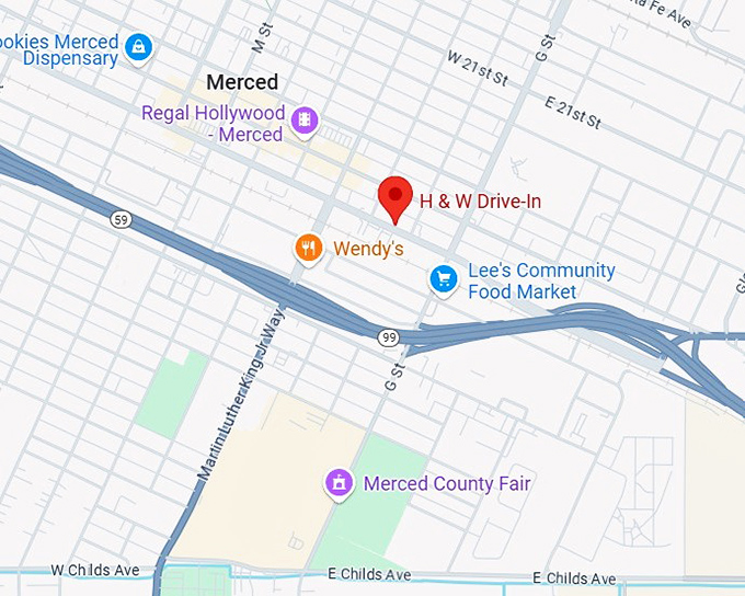 16. h & w drive in map