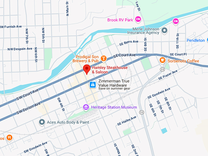 16. hamley steakhouse & saloon map