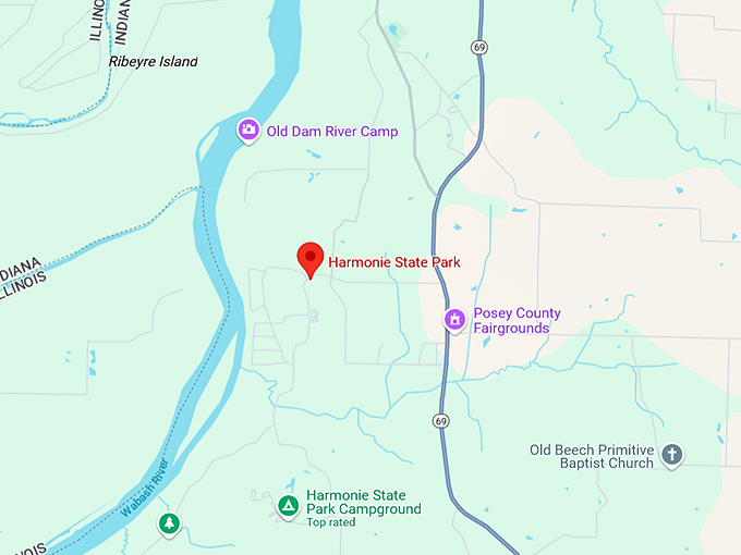 16. harmonie state park map