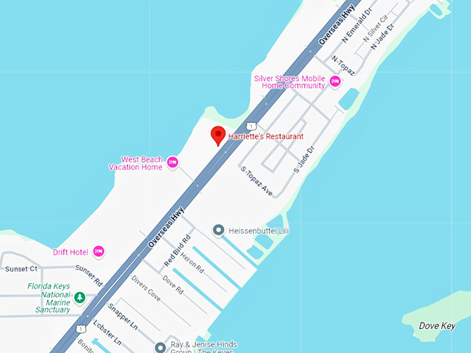 16. harriette's restaurant map