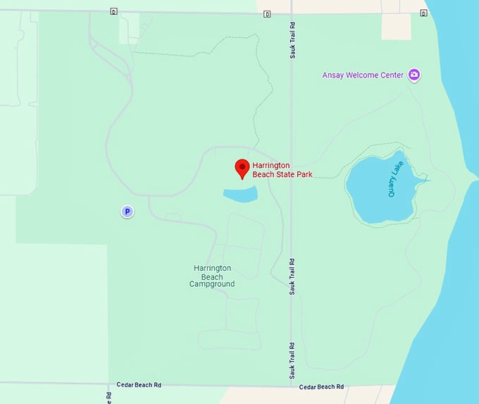 16. harrington beach state park map