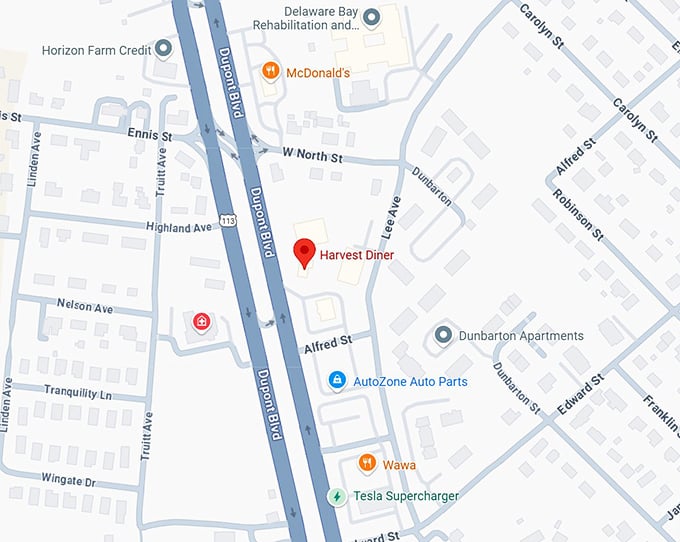 16. harvest diner map