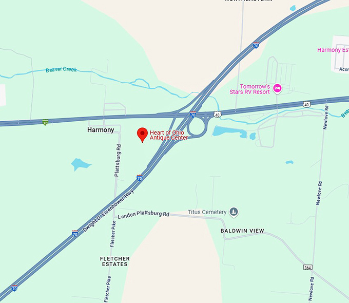 16. heart of ohio antique center map