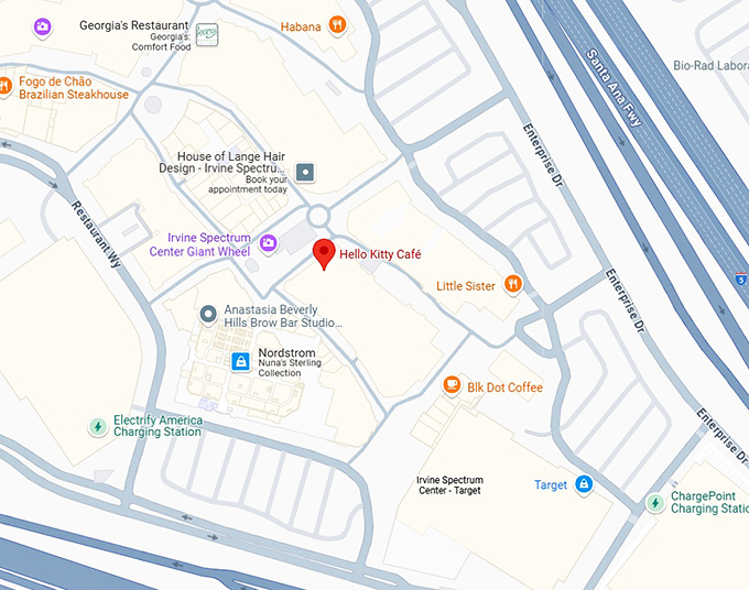 16. hello kitty caf&eacute; map