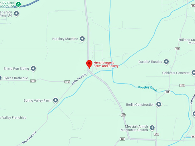 16. hershberger's farm and bakery map
