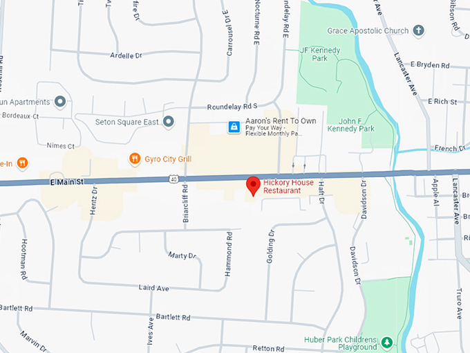 16. hickory house restaurant map