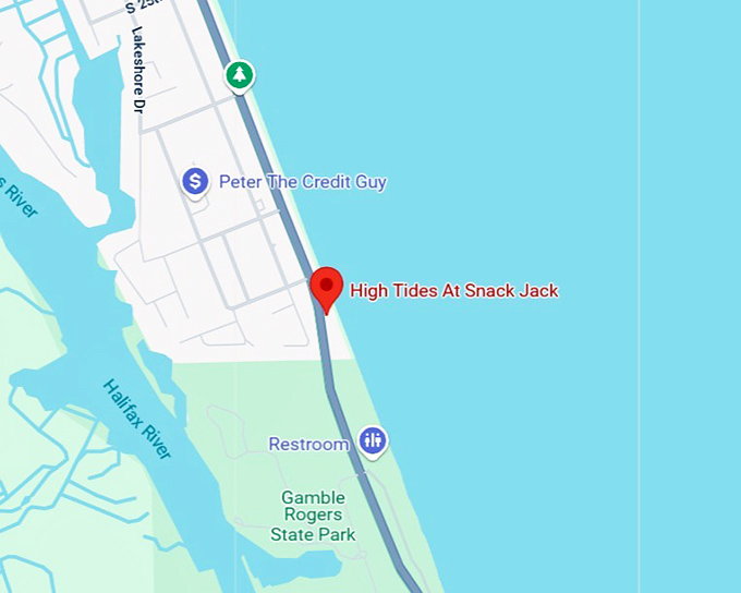 high tides at snack jack map