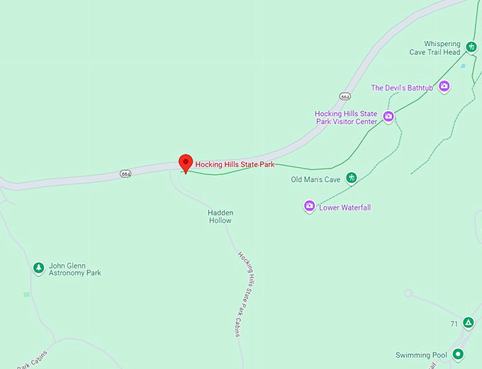 16. hocking hills state park map