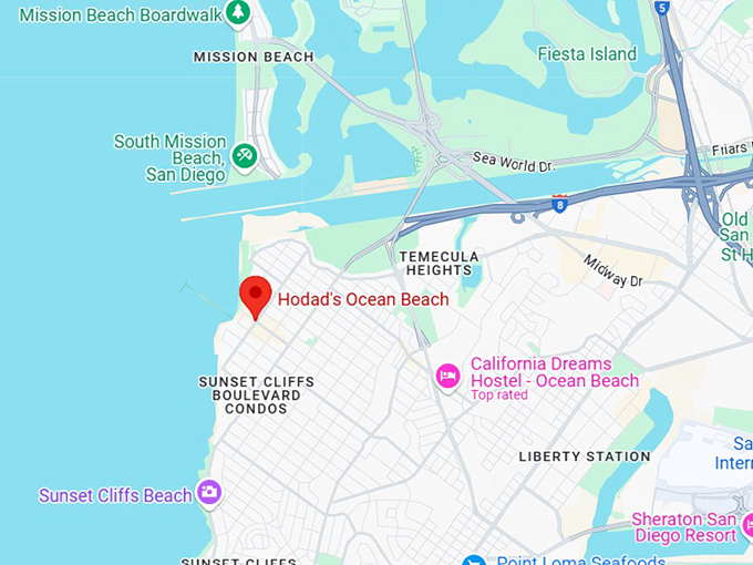 16. hodad's ocean beach map